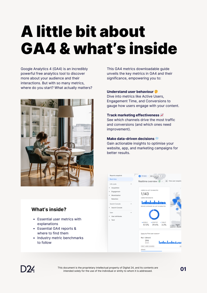 Free GA4 metrics, reports & benchmark guide - Digital Twenty Four